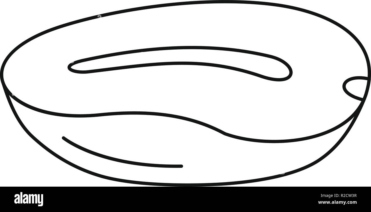 Half nut icon. Outline illustration of half nut vector icon for web ...