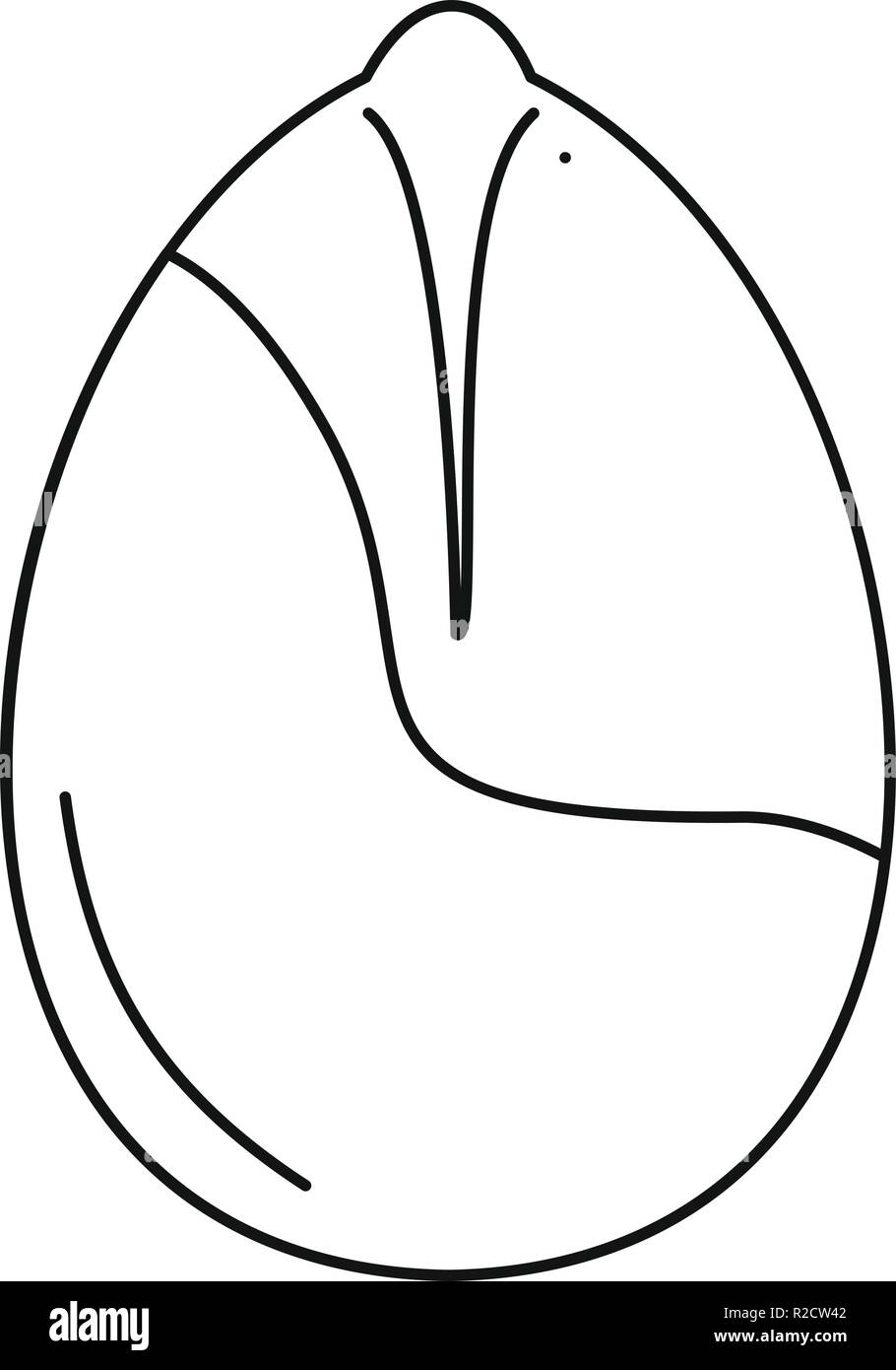 Nut icon. Outline illustration of nut vector icon for web design ...