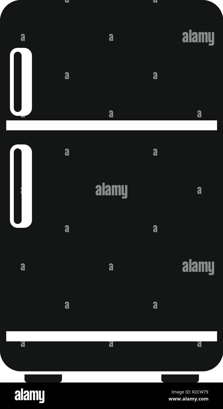 Retro fridge icon. Simple illustration of retro fridge vector icon for ...