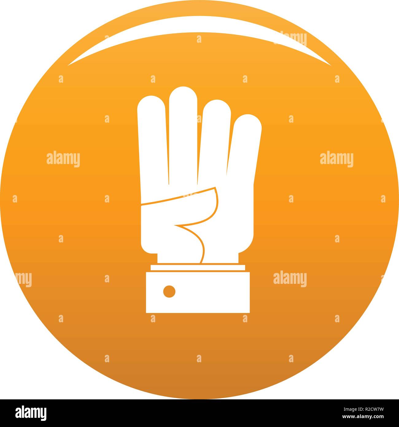 Hand four icon. Simple illustration of hand four vector icon for any ...