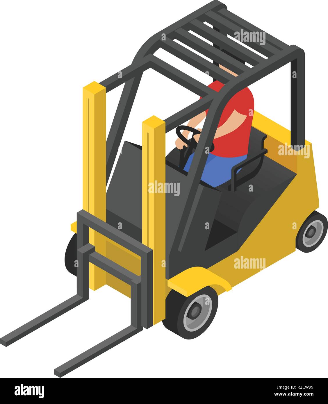 Forklift icon. Isometric of forklift vector icon for web design ...
