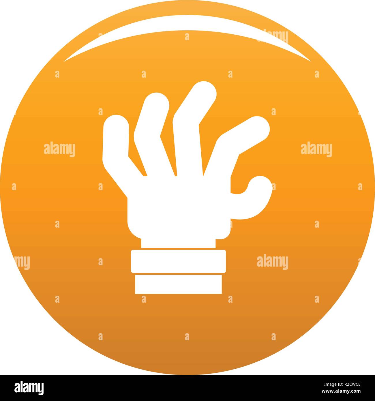 Hand fear icon. Simple illustration of hand fear vector icon for any ...