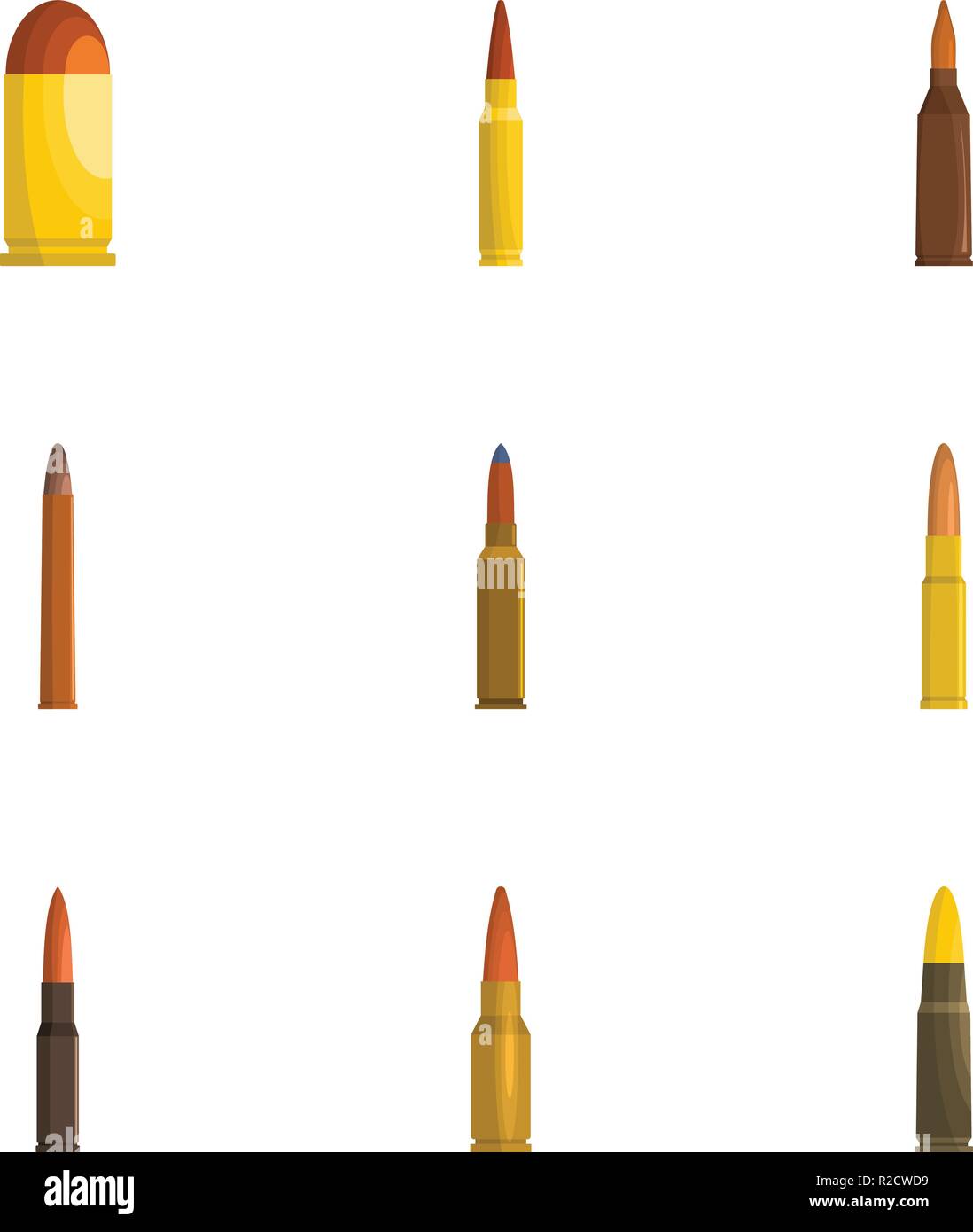Shell icons set. Cartoon set of 9 shell vector icons for web isolated ...