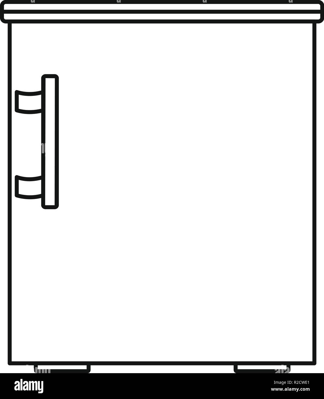 Small fridge icon. Outline illustration of small fridge vector icon for ...