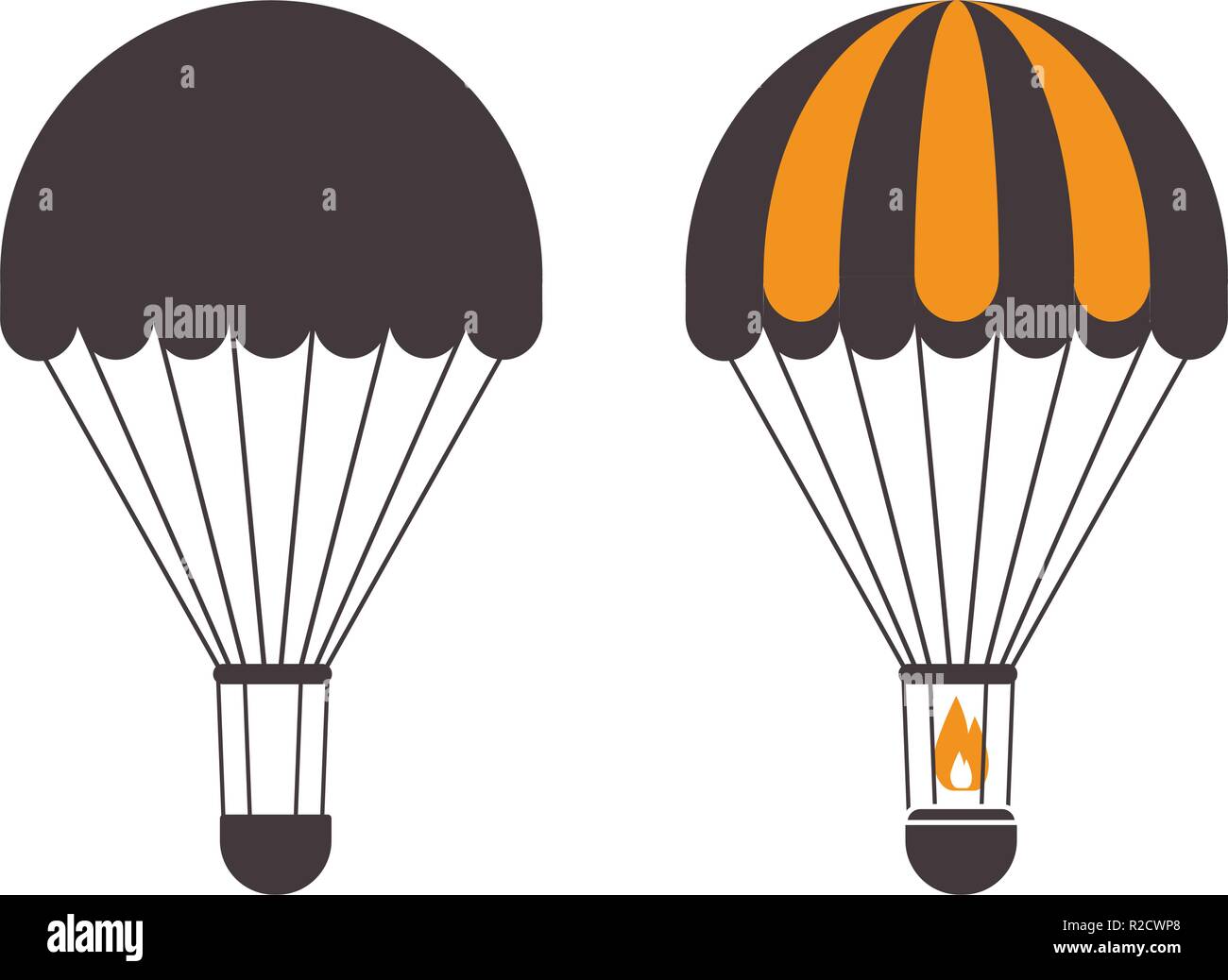 Air Balloons Outline Emblems Stock Vector Image & Art - Alamy