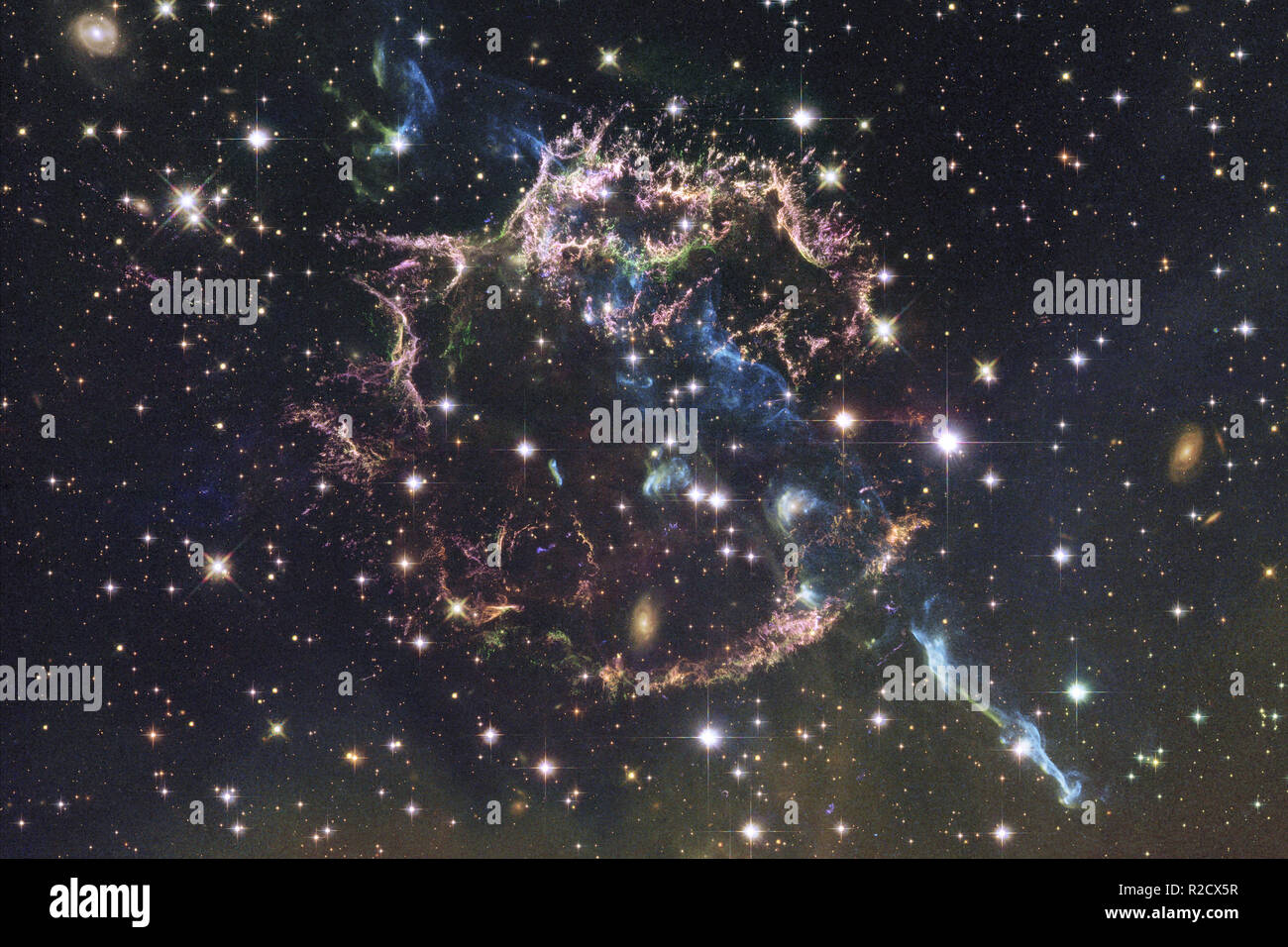 Universe scene with stars and galaxies in deep space showing the beauty ...