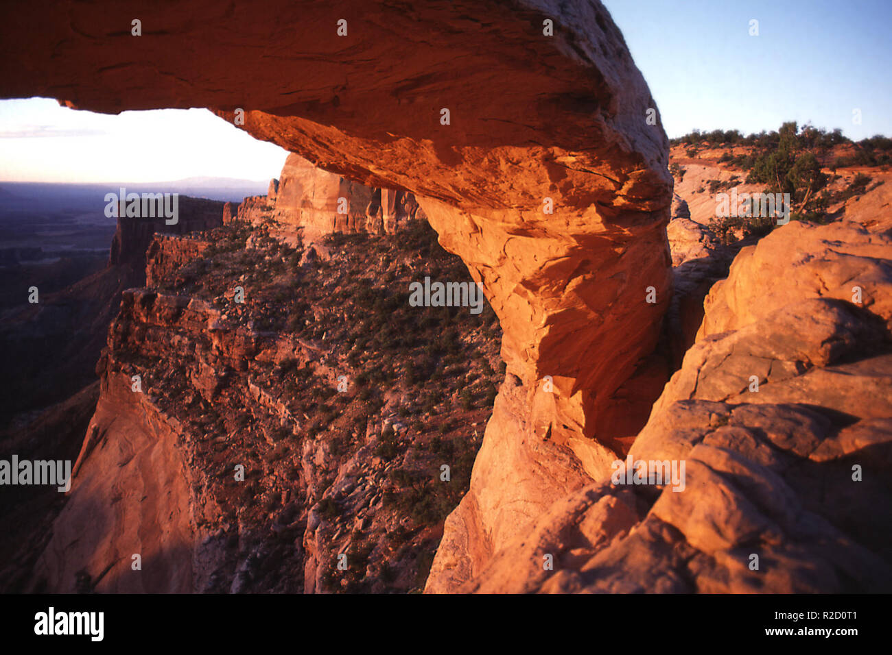 mesa arch,red bridge Stock Photo - Alamy