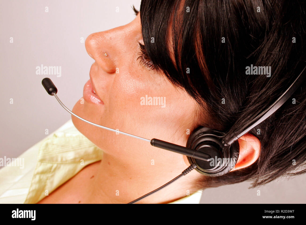call center girl 11 Stock Photo - Alamy