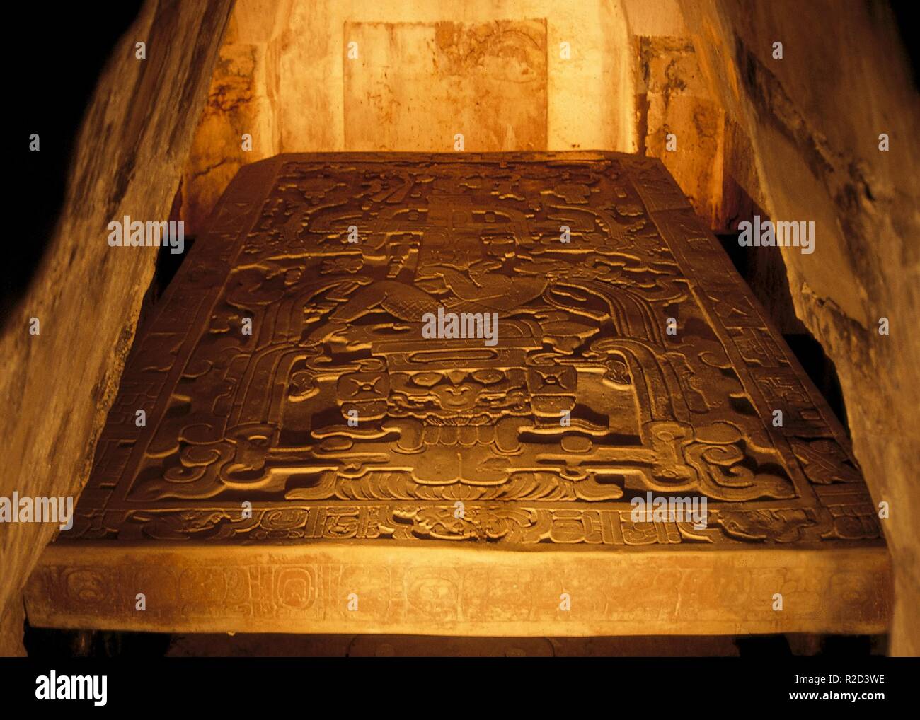 grave stone of pacal Stock Photo - Alamy