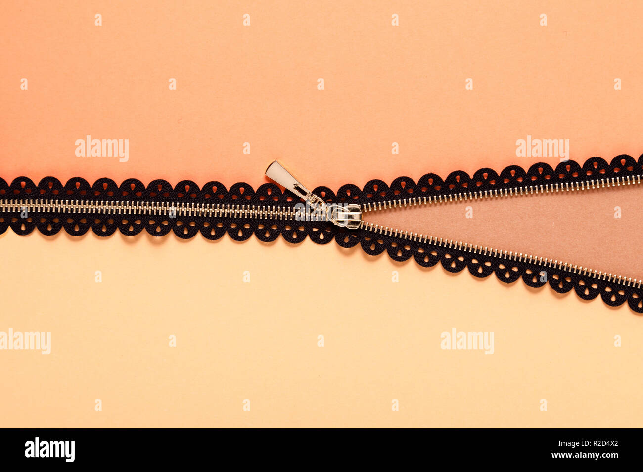 colored paper zipper. colors are connected by zipper Stock Photo - Alamy