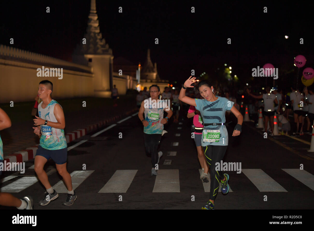 BANGKOK THAILAND - NOVEMBER 18: Marathon runner at BDMS Bangkok Marathon 2018 on NOVEMBER 18 ...