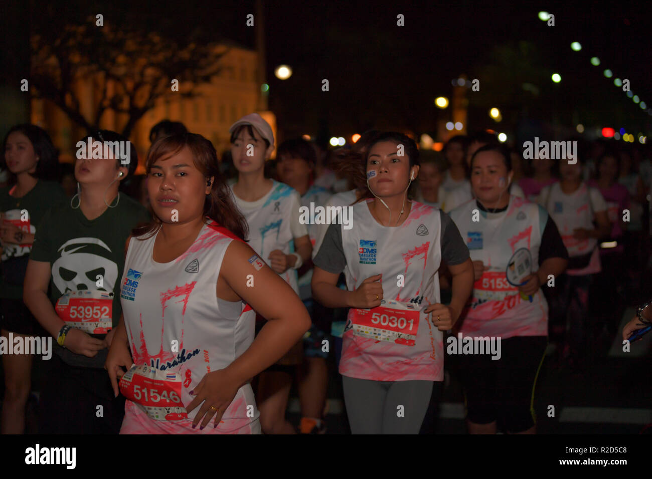 BANGKOK THAILAND - NOVEMBER 18: Marathon runner at BDMS Bangkok Marathon 2018 on NOVEMBER 18 ...