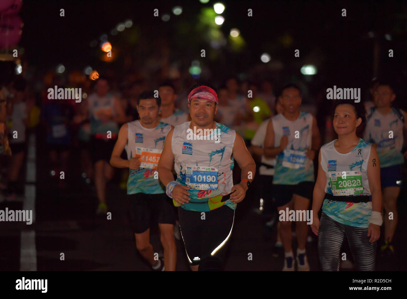 BANGKOK THAILAND - NOVEMBER 18: Marathon runner at BDMS Bangkok Marathon 2018 on NOVEMBER 18 ...