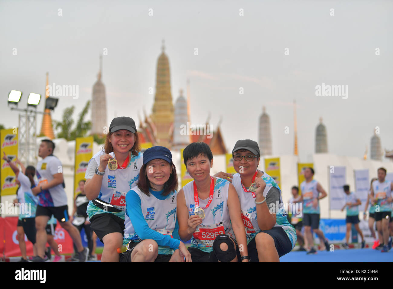 BANGKOK THAILAND - NOVEMBER 18: Marathon runner at BDMS Bangkok Marathon 2018 on NOVEMBER 18 ...