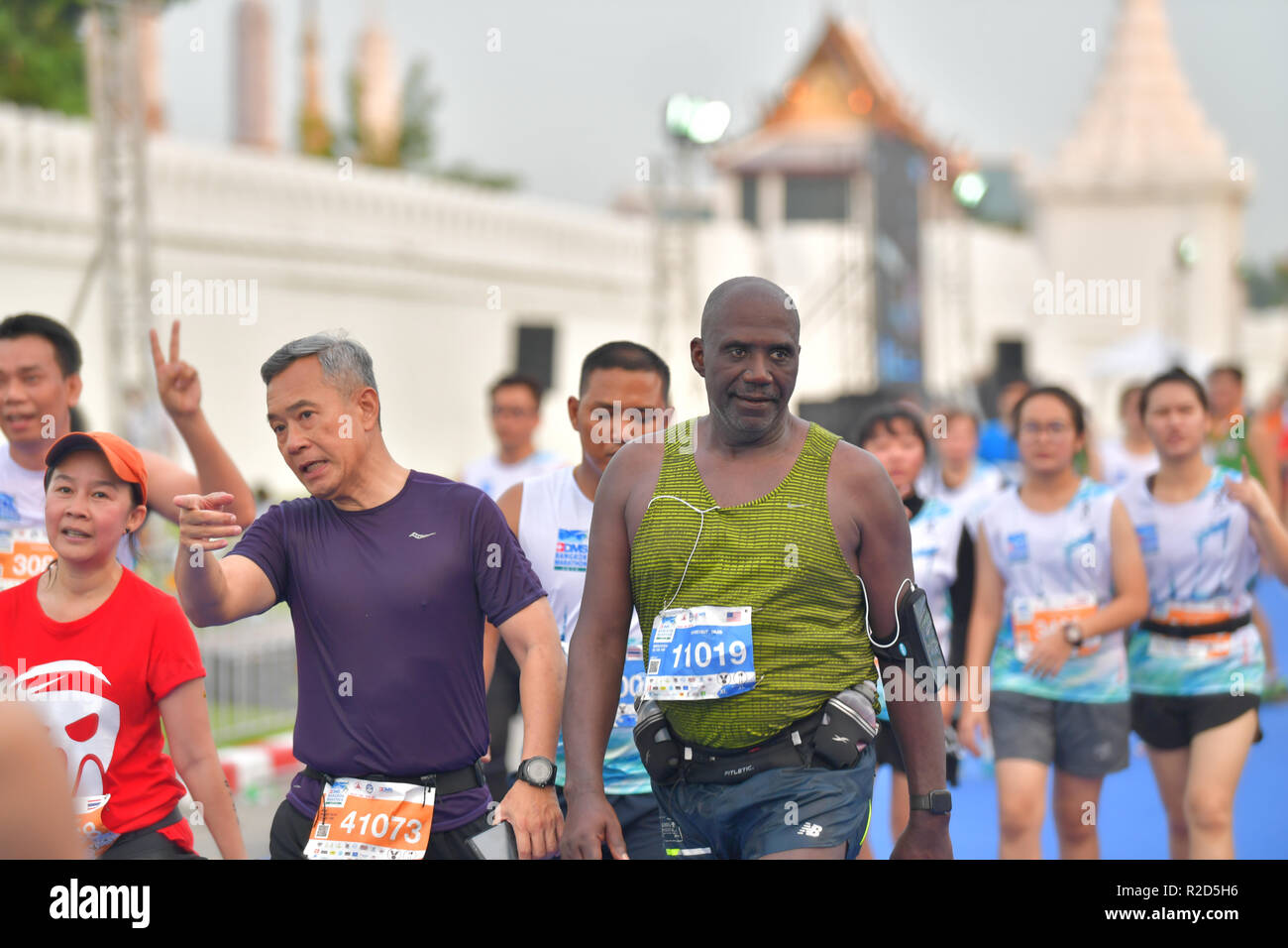 BANGKOK THAILAND - NOVEMBER 18: Marathon runner at BDMS Bangkok Marathon 2018 on NOVEMBER 18 ...
