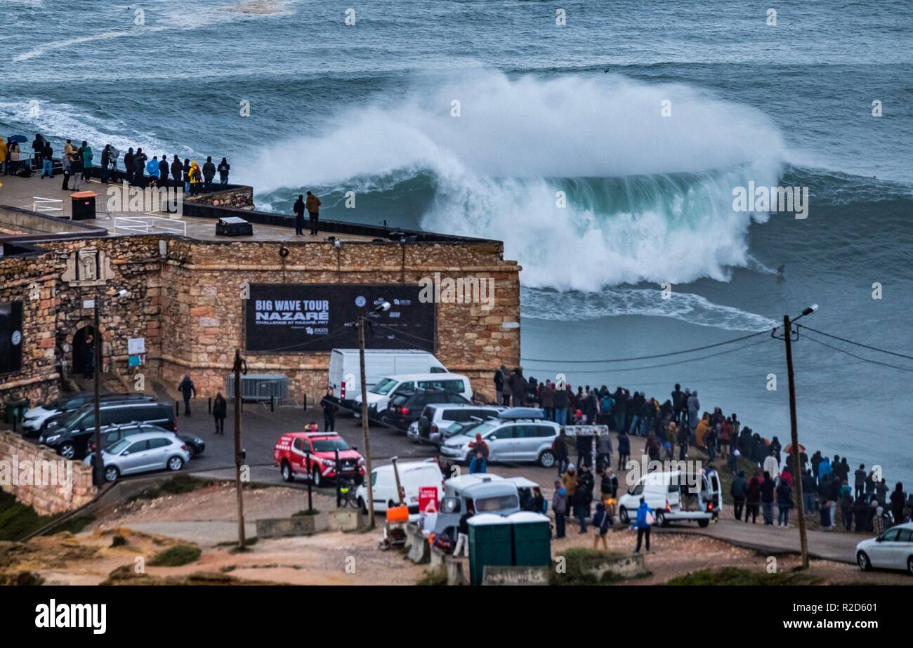 Nazare big wave surf spot hi-res stock photography and images - Alamy
