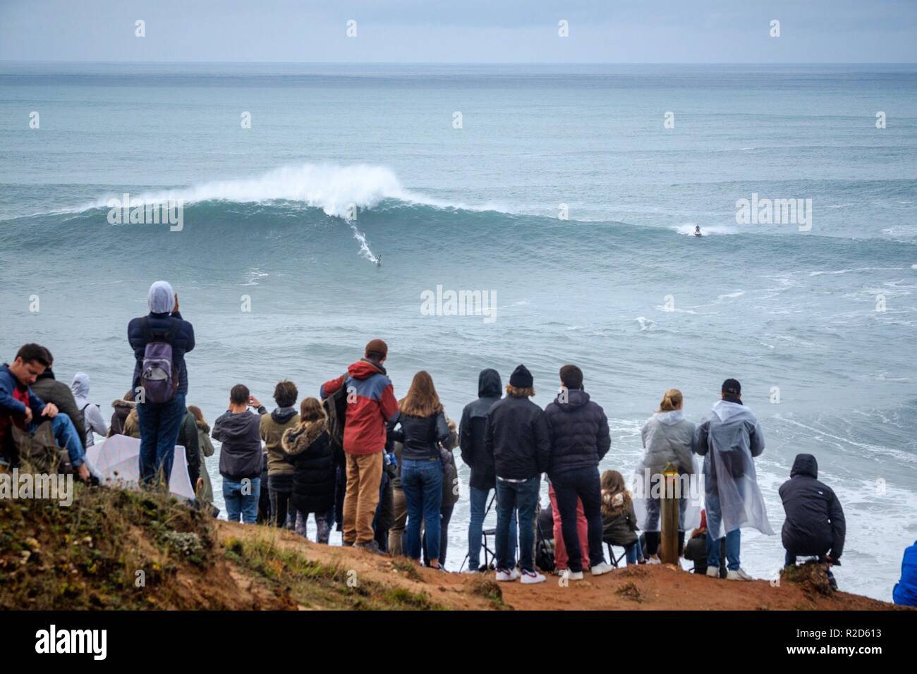 Nazare big wave surf spot hi-res stock photography and images - Alamy