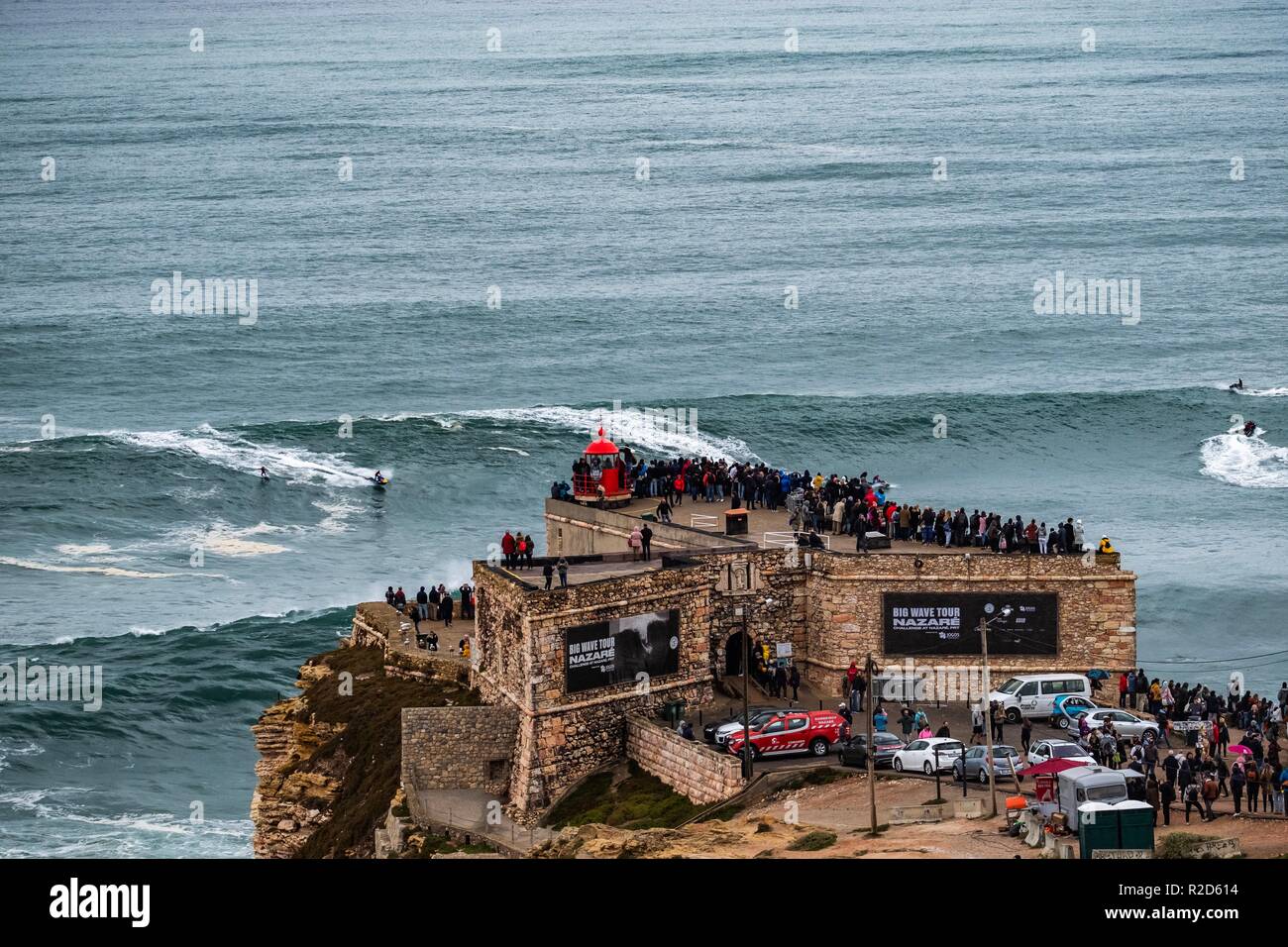 Nazare big wave surf spot hi-res stock photography and images - Alamy