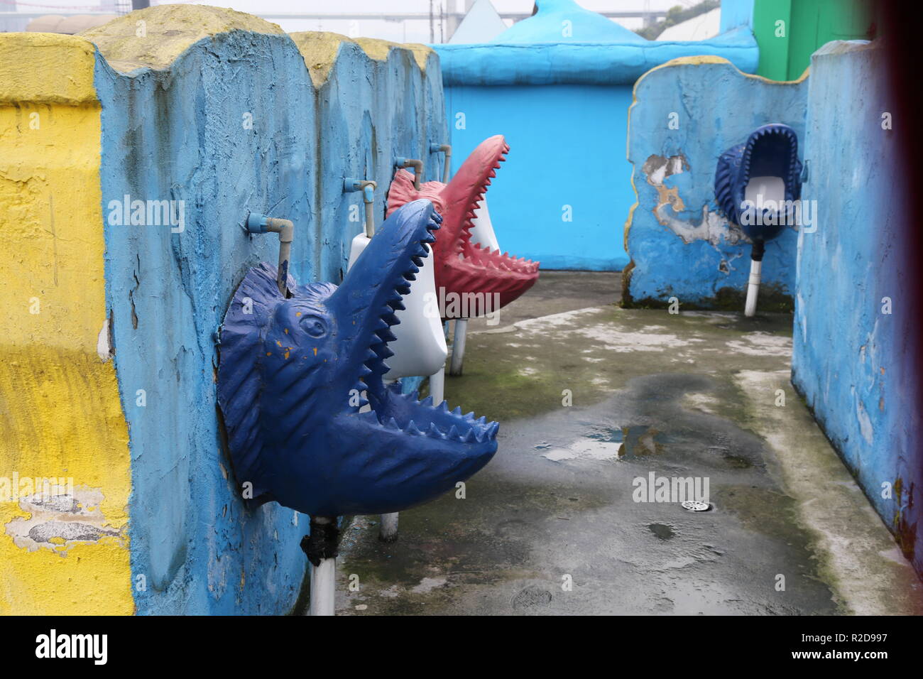 China. 19th Nov, 2018. A half-outdoor public toilet in southwest China ...