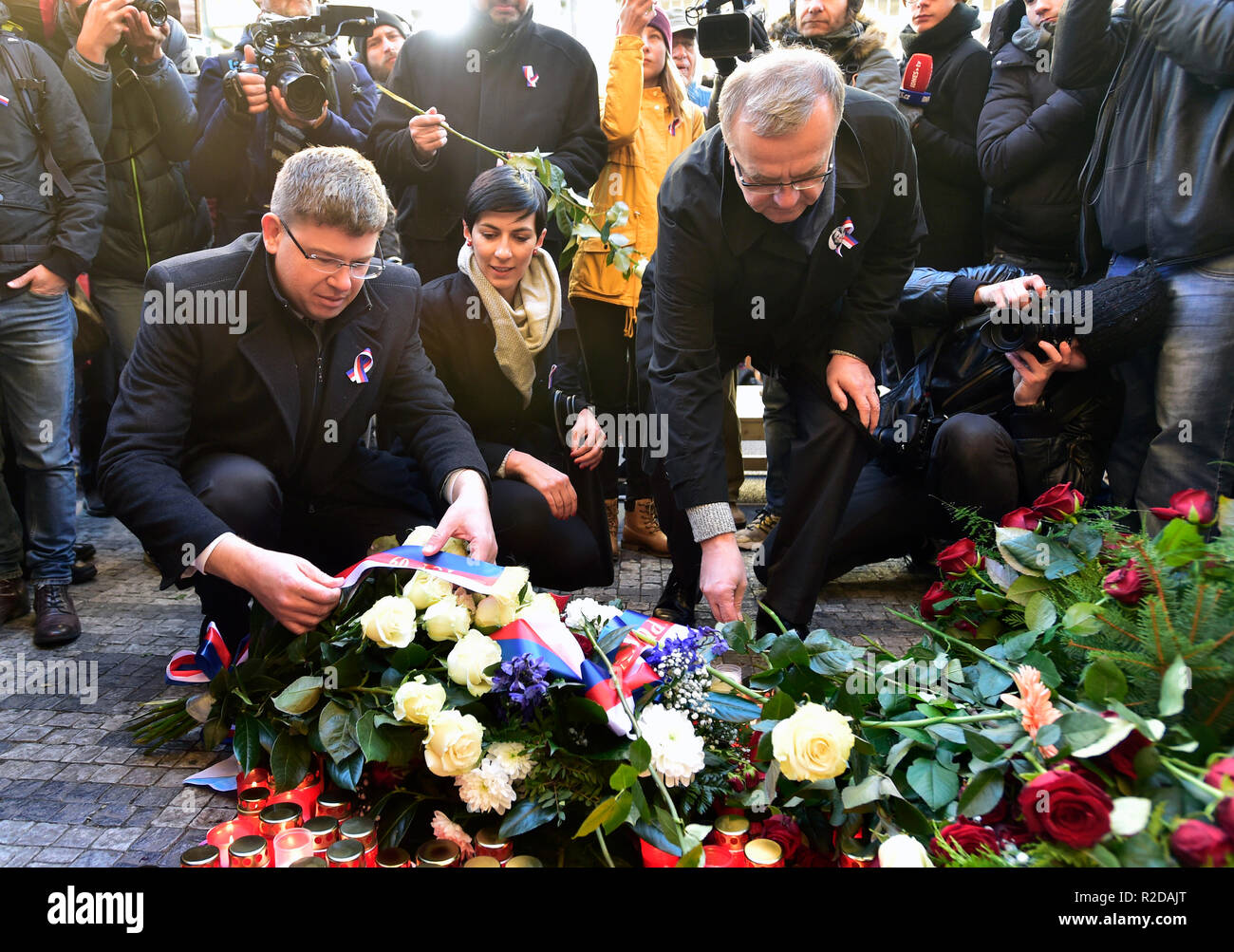 Prague, Czech Republic. 17th Nov, 2018. L-R Czech MEP Jiri Pospisil and ...