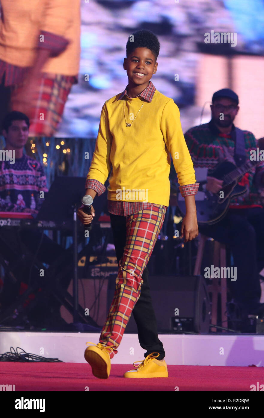 LOS ANGELES, CA - NOVEMBER 18: JD McCrary, at The Grove Christmas Tree ...