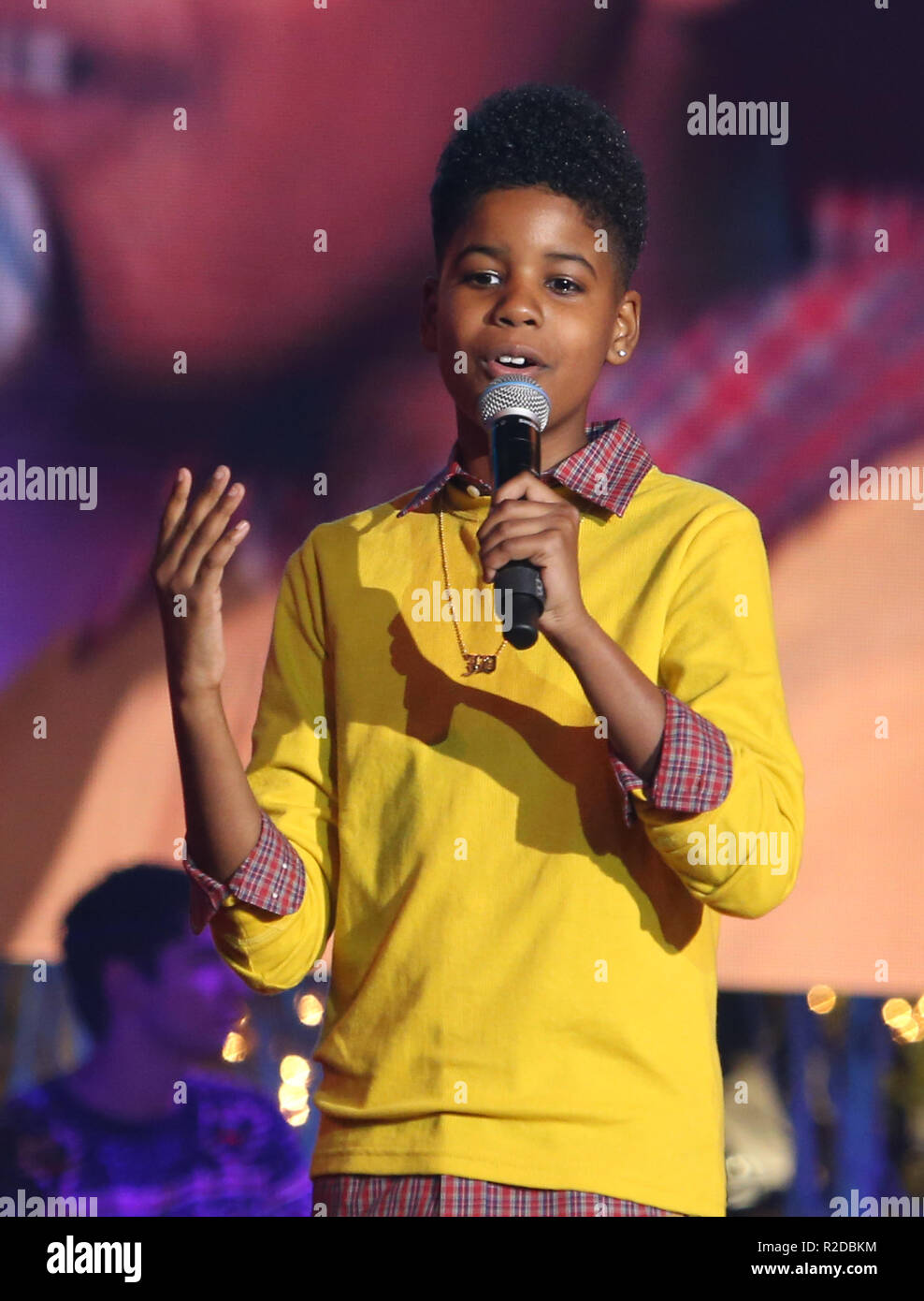 LOS ANGELES, CA - NOVEMBER 18: JD McCrary, at The Grove Christmas Tree ...