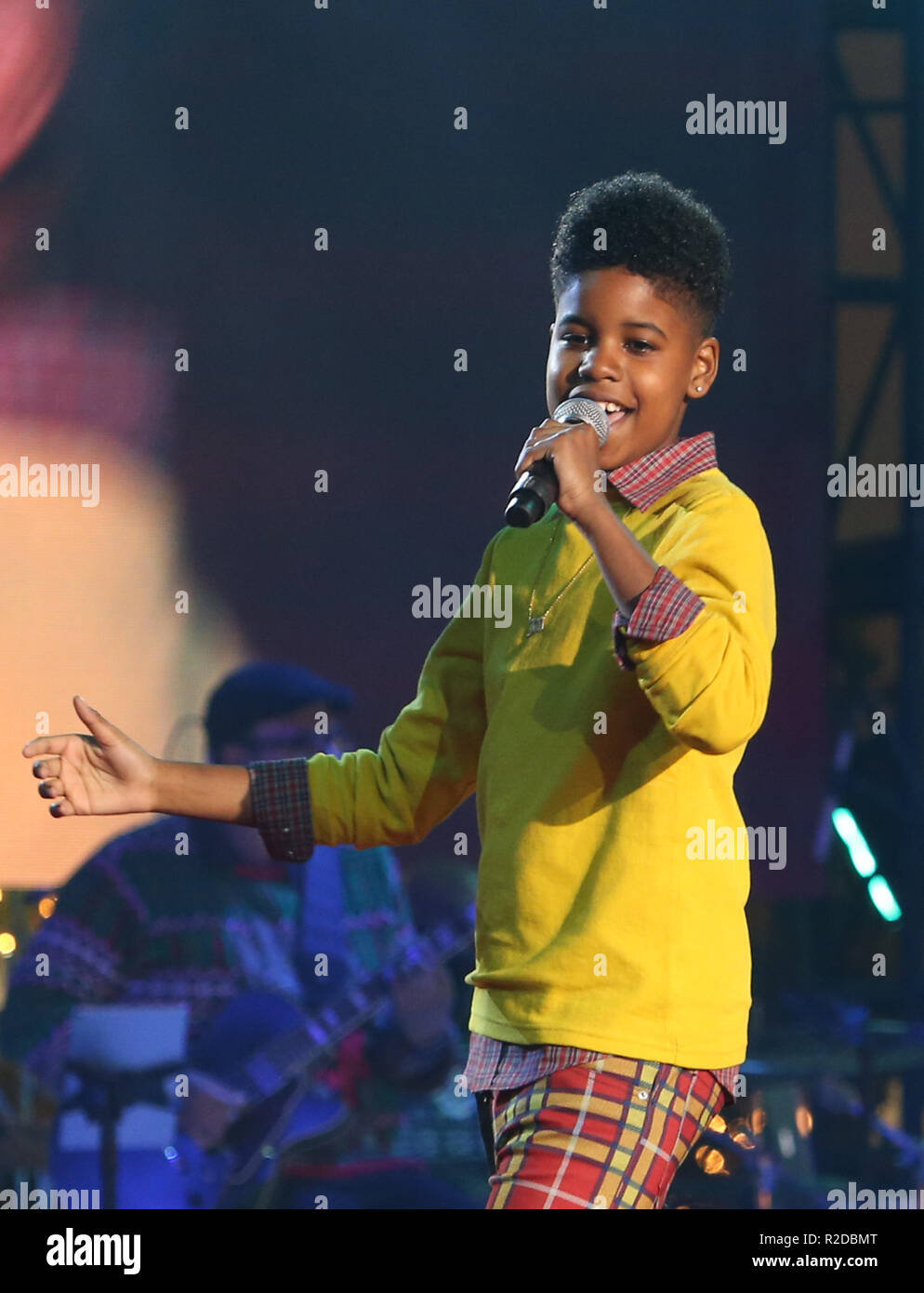 LOS ANGELES, CA - NOVEMBER 18: JD McCrary, at The Grove Christmas Tree ...