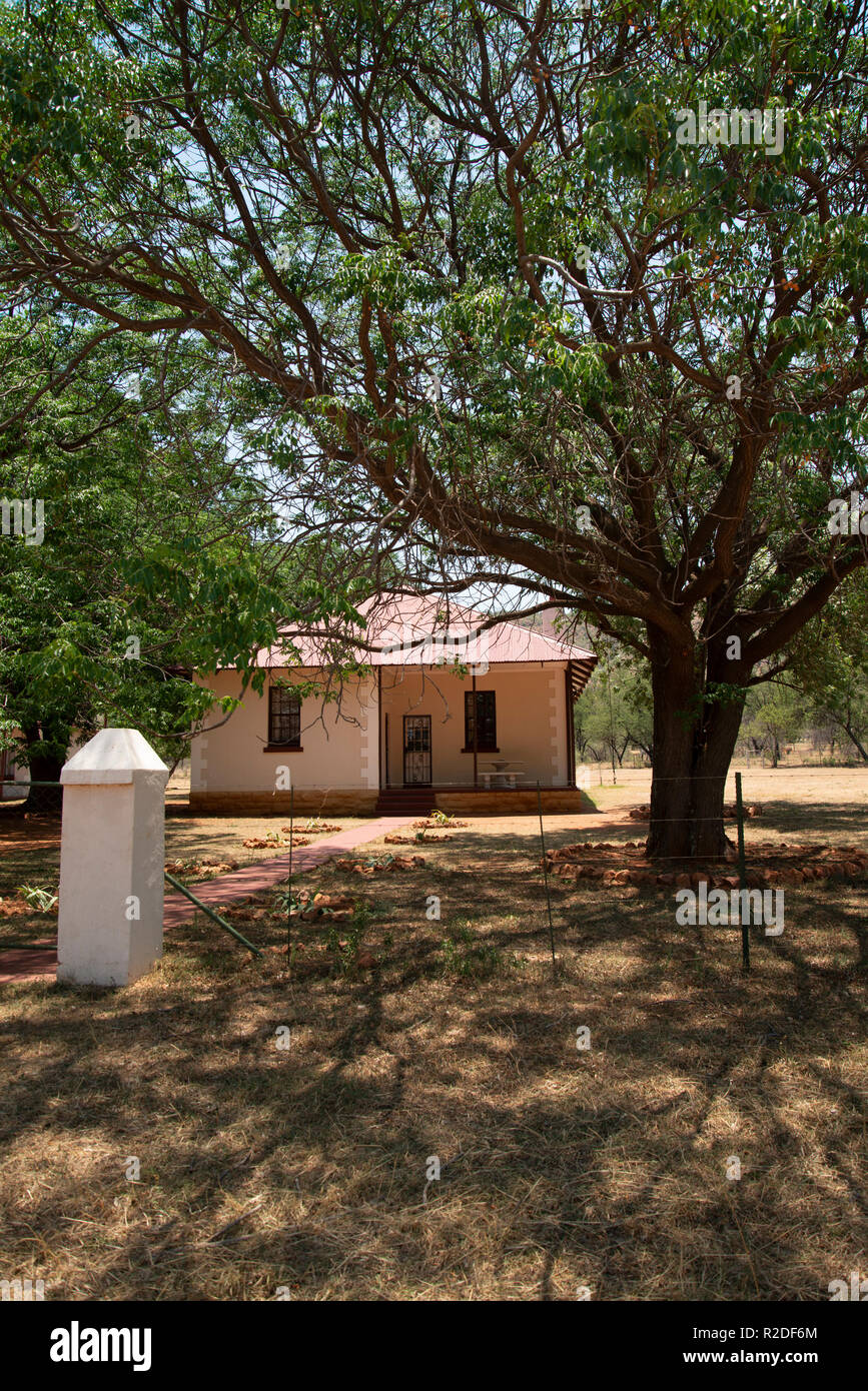 Vredefort, South Africa, 19 November, 2018. A house in Venterskroon, in ...