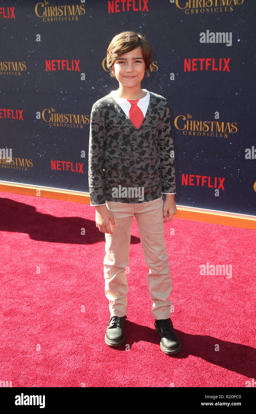 Los Angeles, Ca, USA. 18th Nov, 2018. Elias Harger at the Netflix world ...