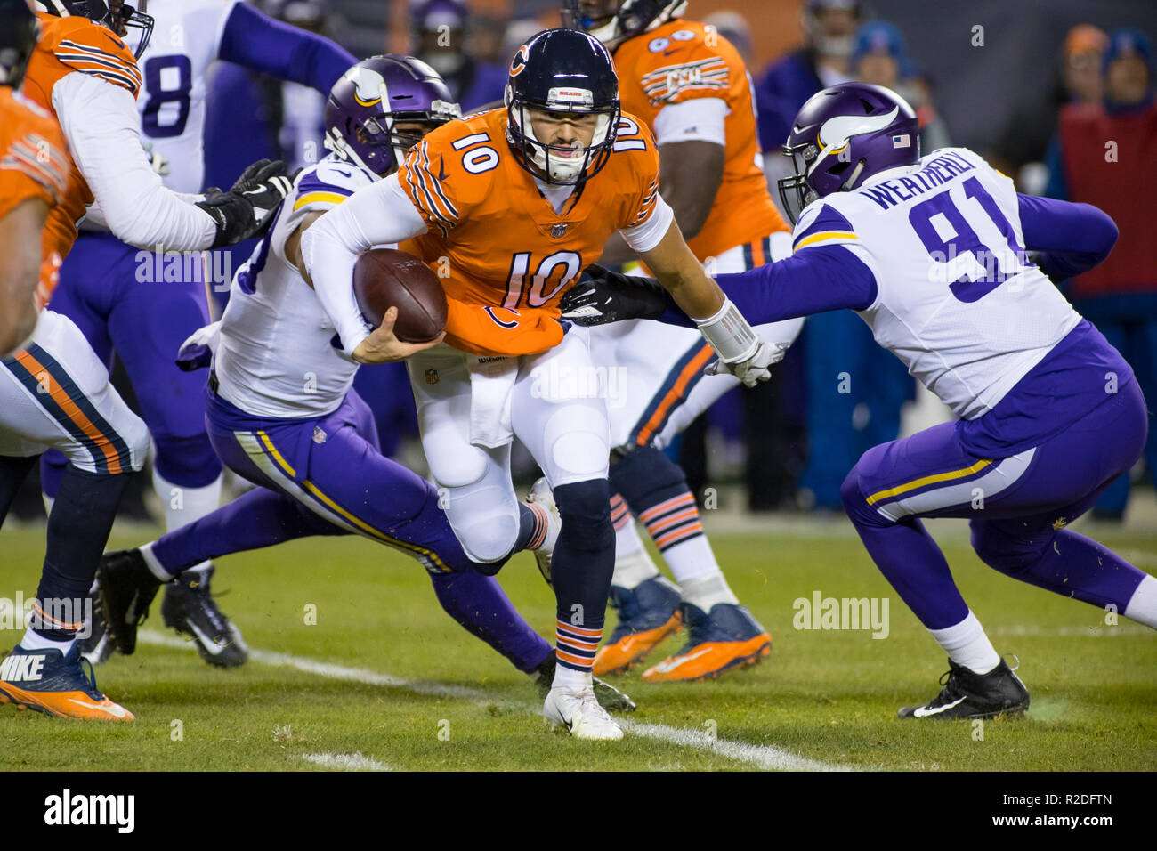 Chicago, Illinois, USA. 18th Nov, 2018. - Bears Quarterback #10 ...
