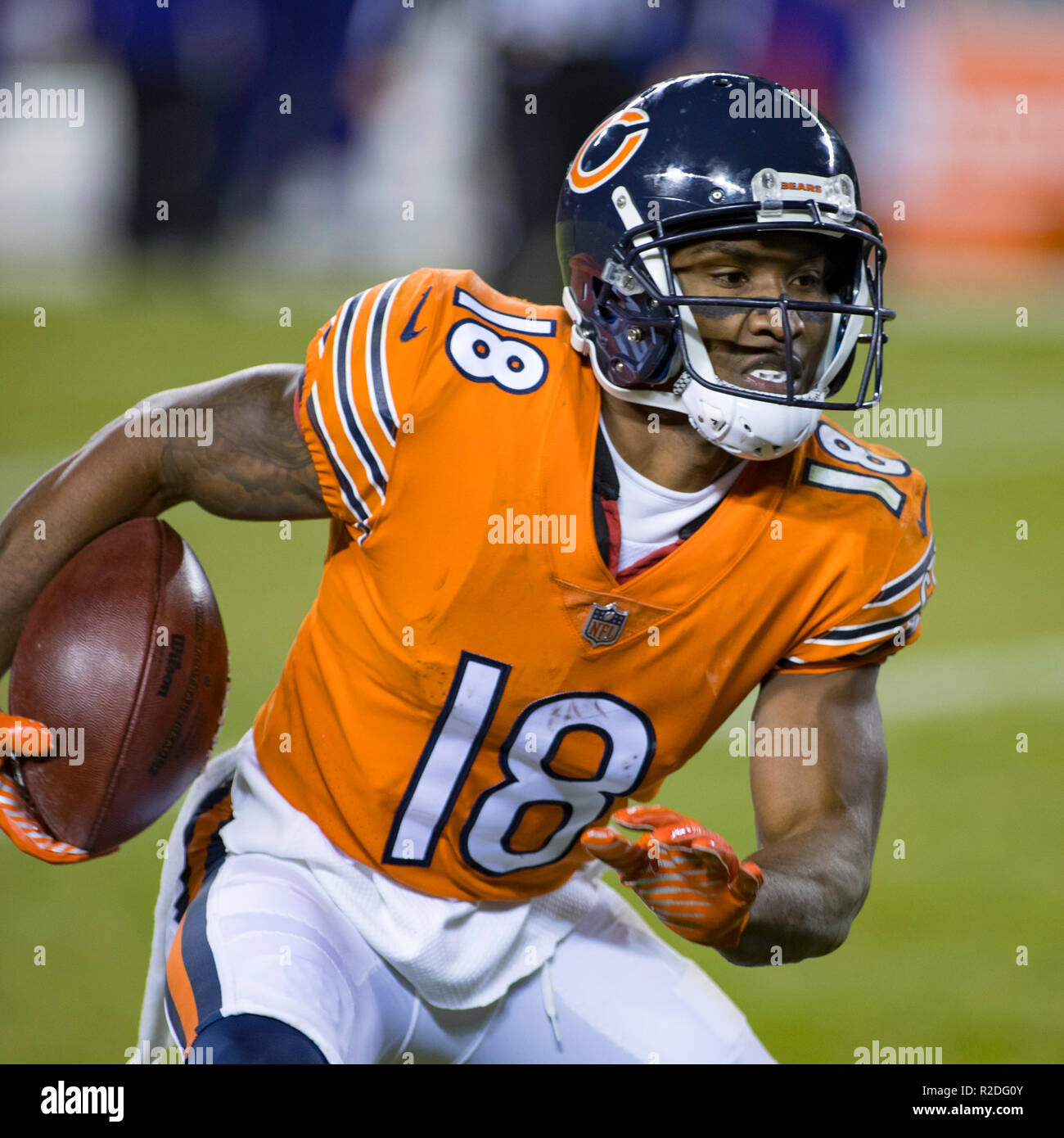 Chicago, Illinois, USA. 18th Nov, 2018. - Bears #18 Taylor Gabriel in ...