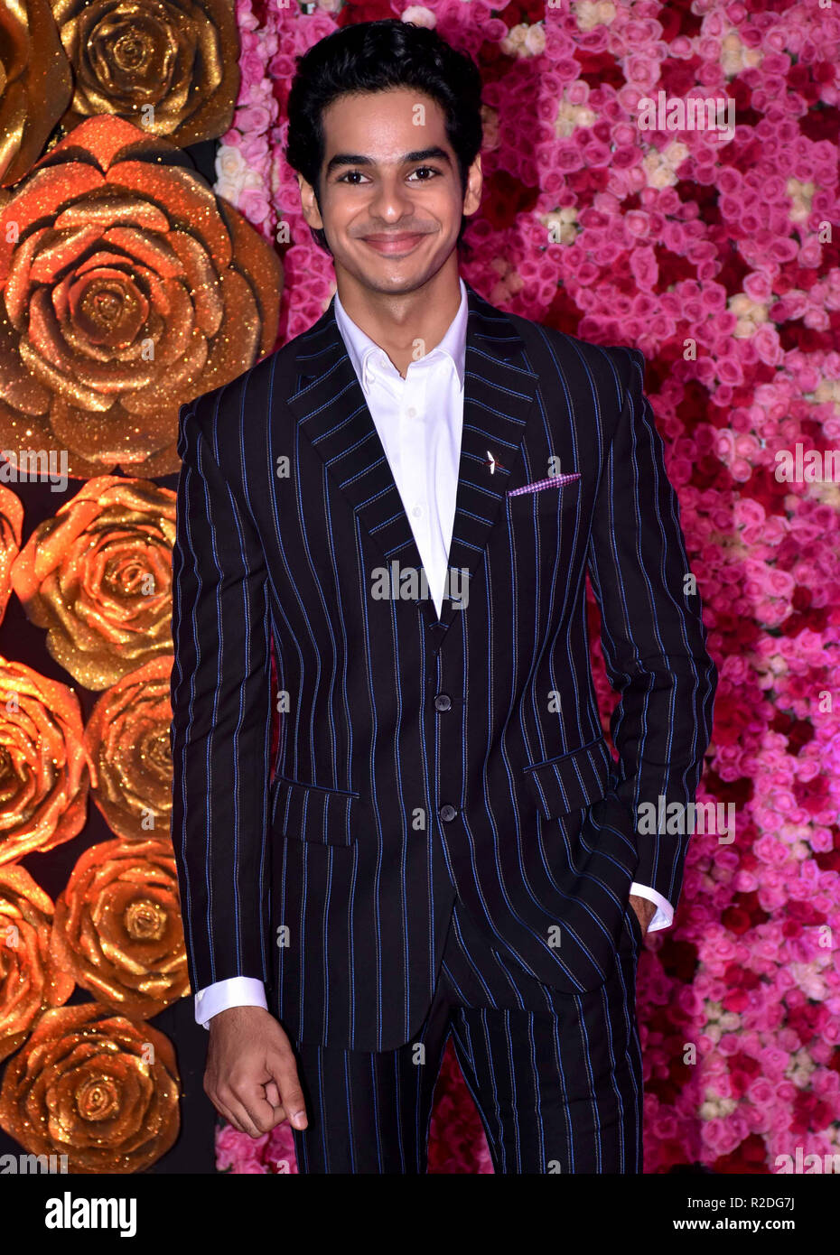 Actor Ishaan Khatter seen on the red carpet during the LUX GOLDEN ROSE ...