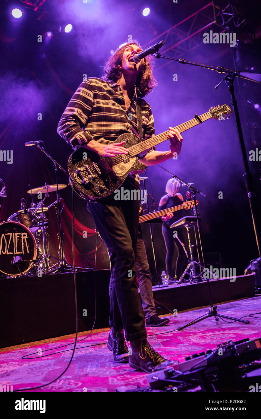 Milan Italy. 18 November 2018. The Irish singer-songwriter Andrew Hozier-Byrne known ...