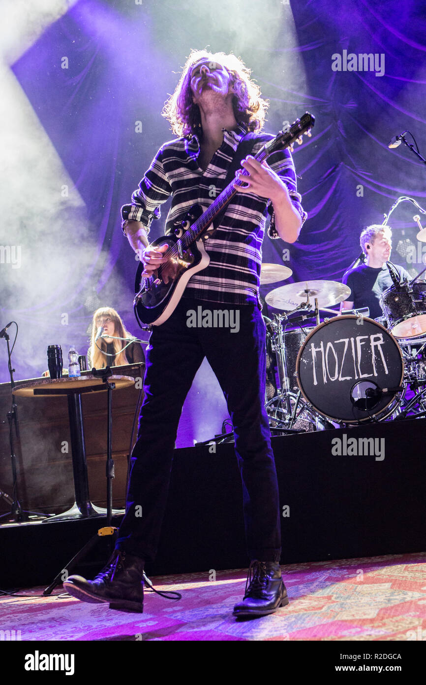 Milan Italy. 18 November 2018. The Irish singer-songwriter Andrew Hozier-Byrne known ...