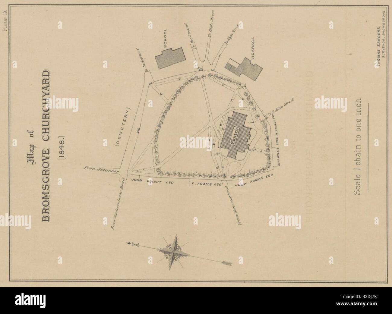 Vintage church cemetery drawing hi-res stock photography and images - Alamy
