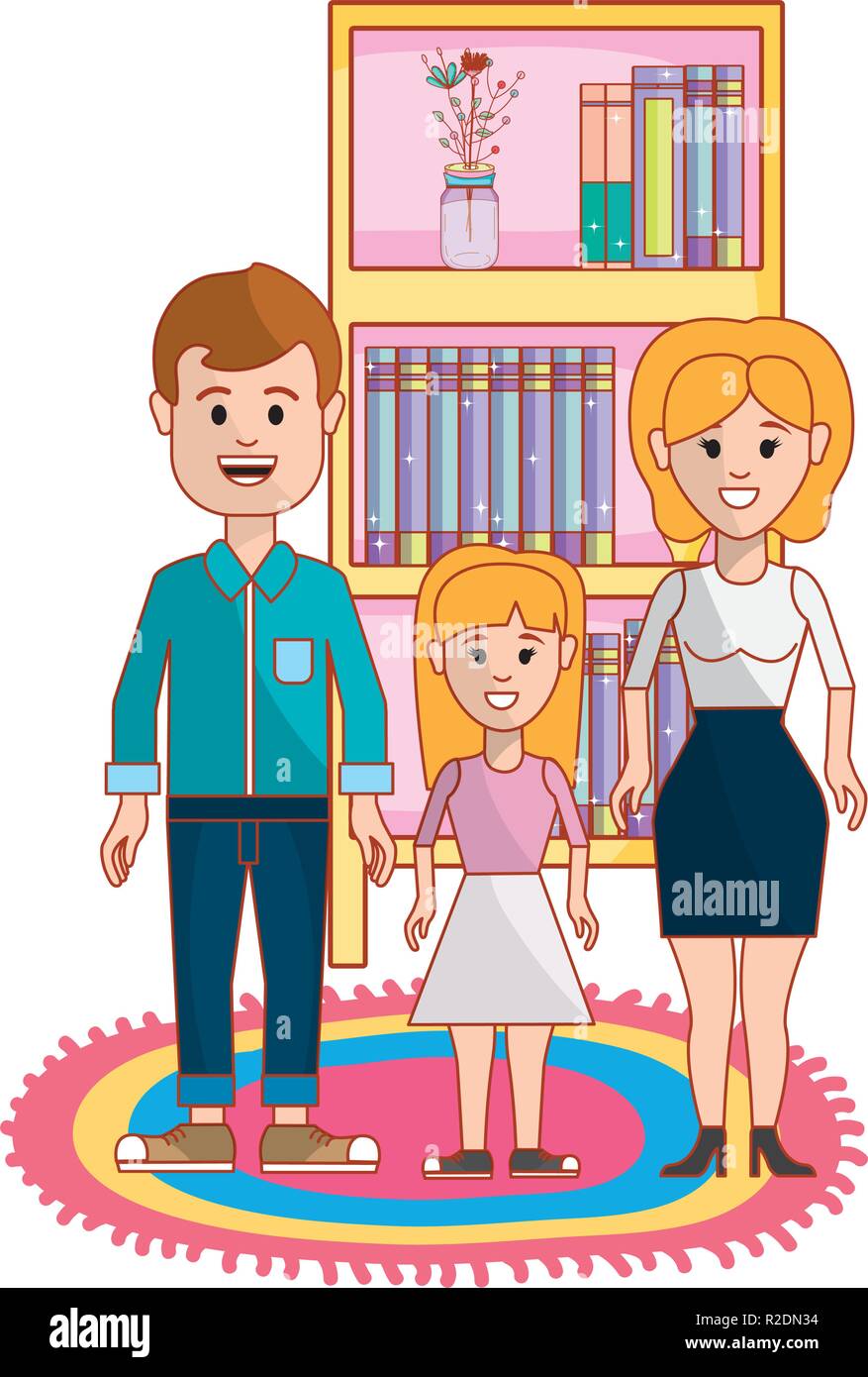 Parents with daughter design Stock Vector Image & Art - Alamy