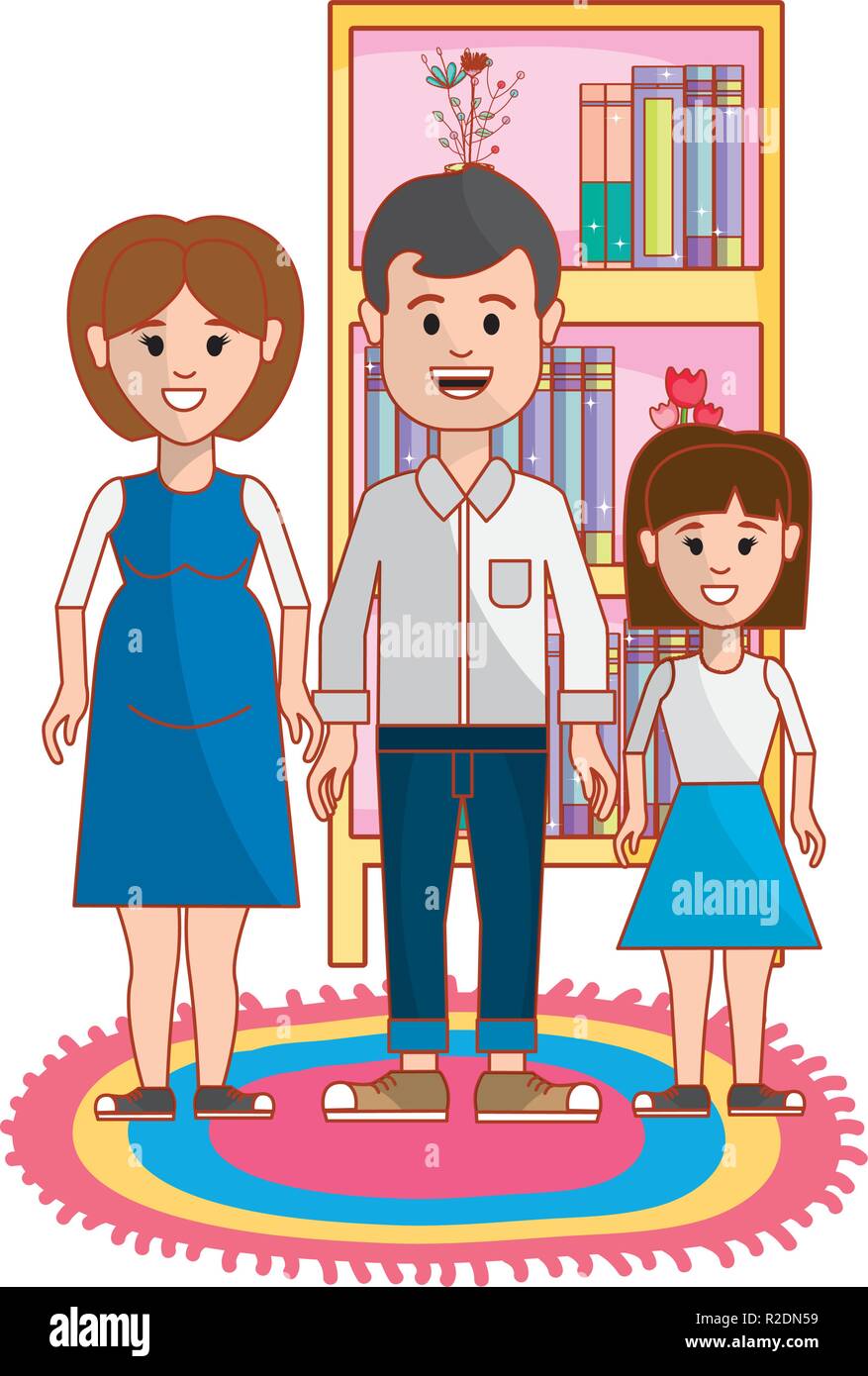Parents with daughter design Stock Vector Image & Art - Alamy
