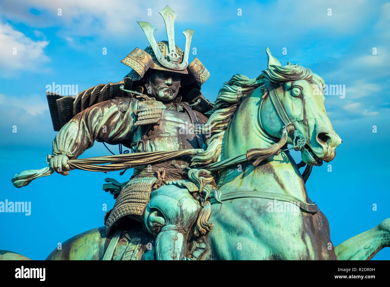 Statue of Kusunoki Masashige, famed Japanese samurai at the East Garden ...