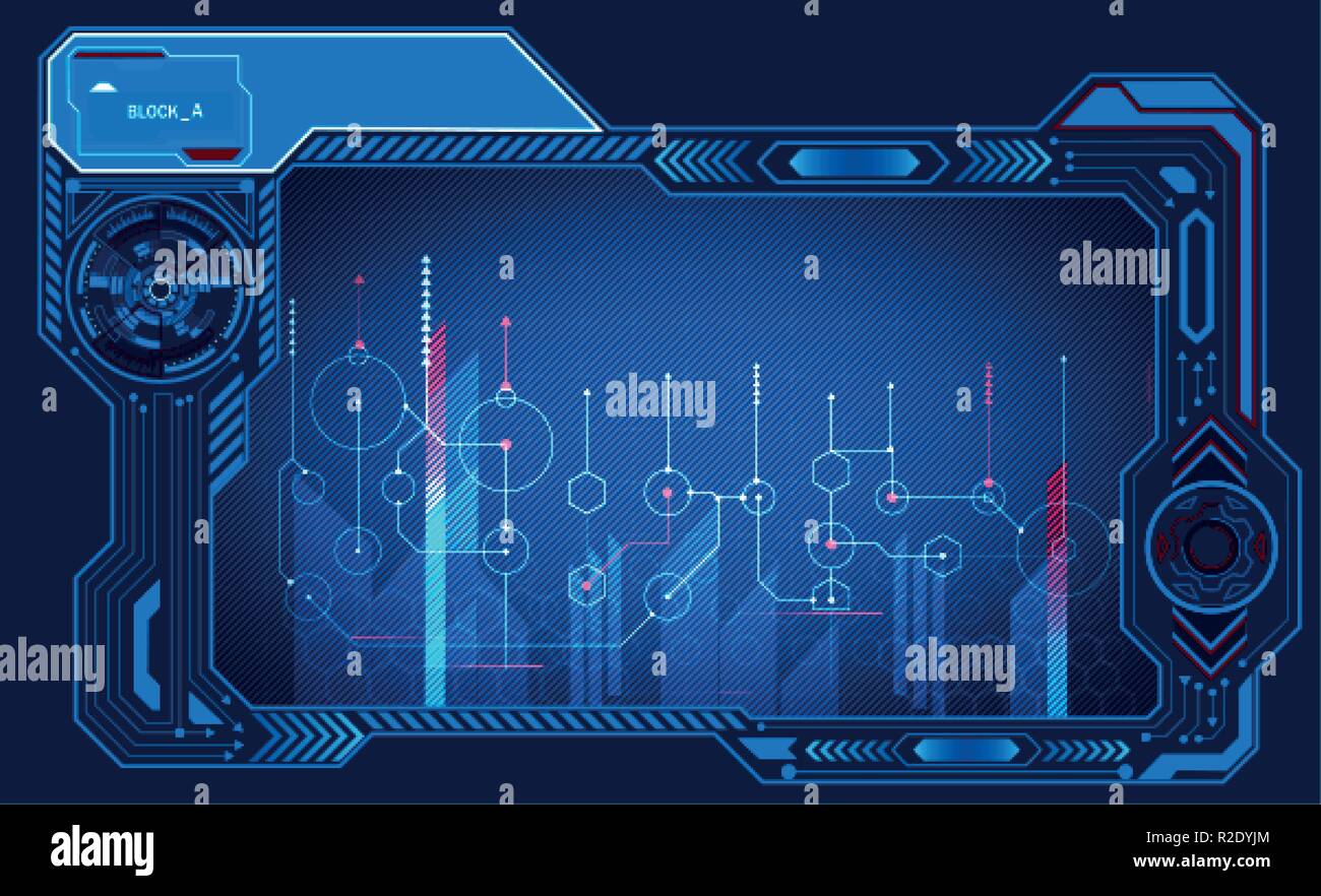 Computer non-symmetrical graphic presentation panel, monitor, frame ...