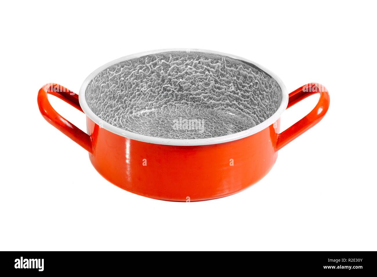 Big Red Saucepan Stock Photo - Alamy