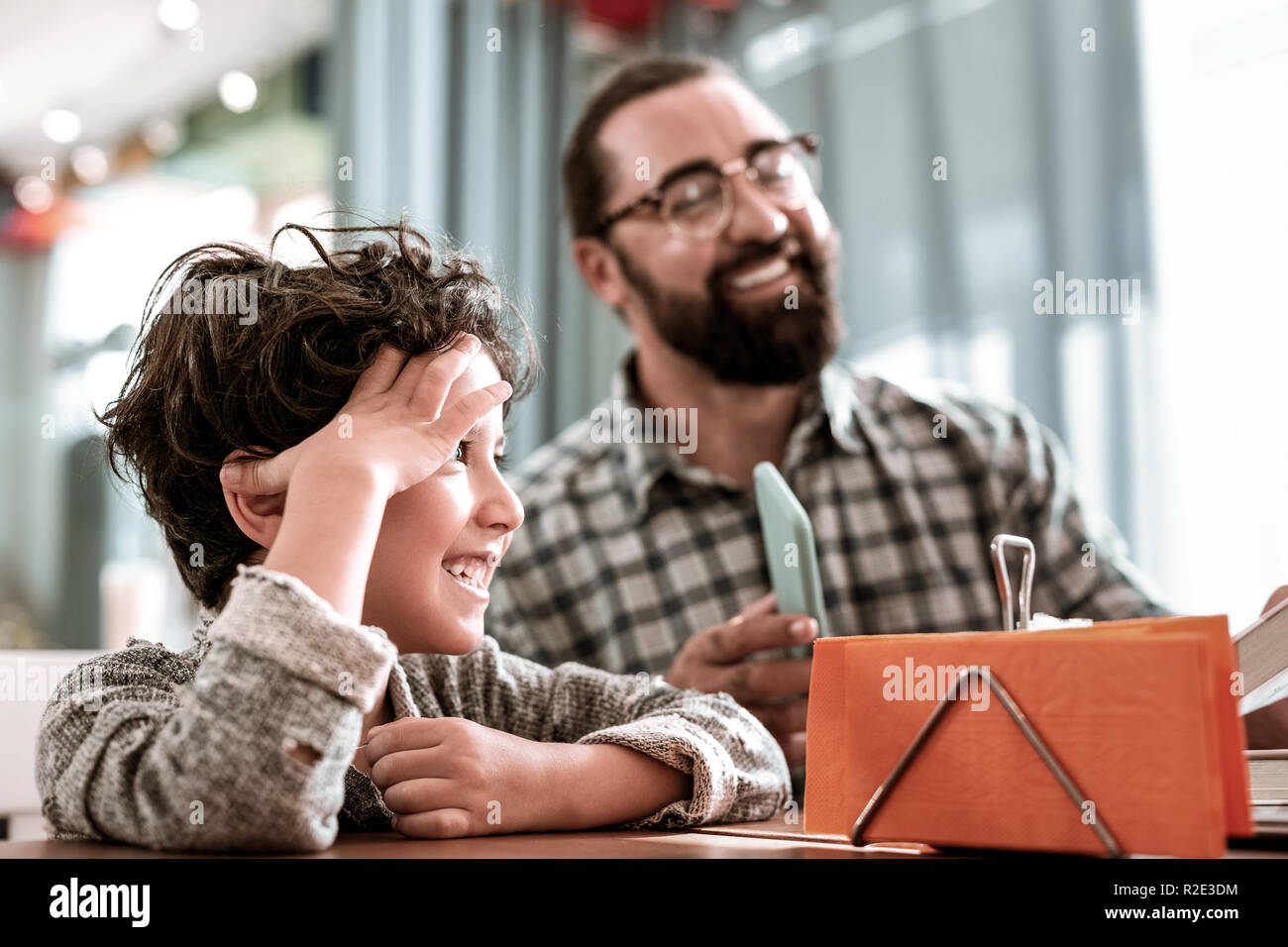 Dad and kid waiting hi-res stock photography and images - Alamy
