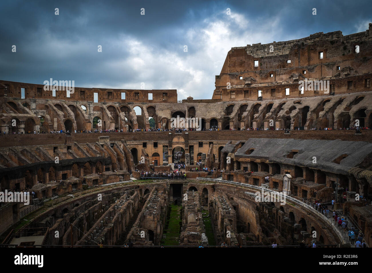 The interior of the Coliseum Stock Photo - Alamy