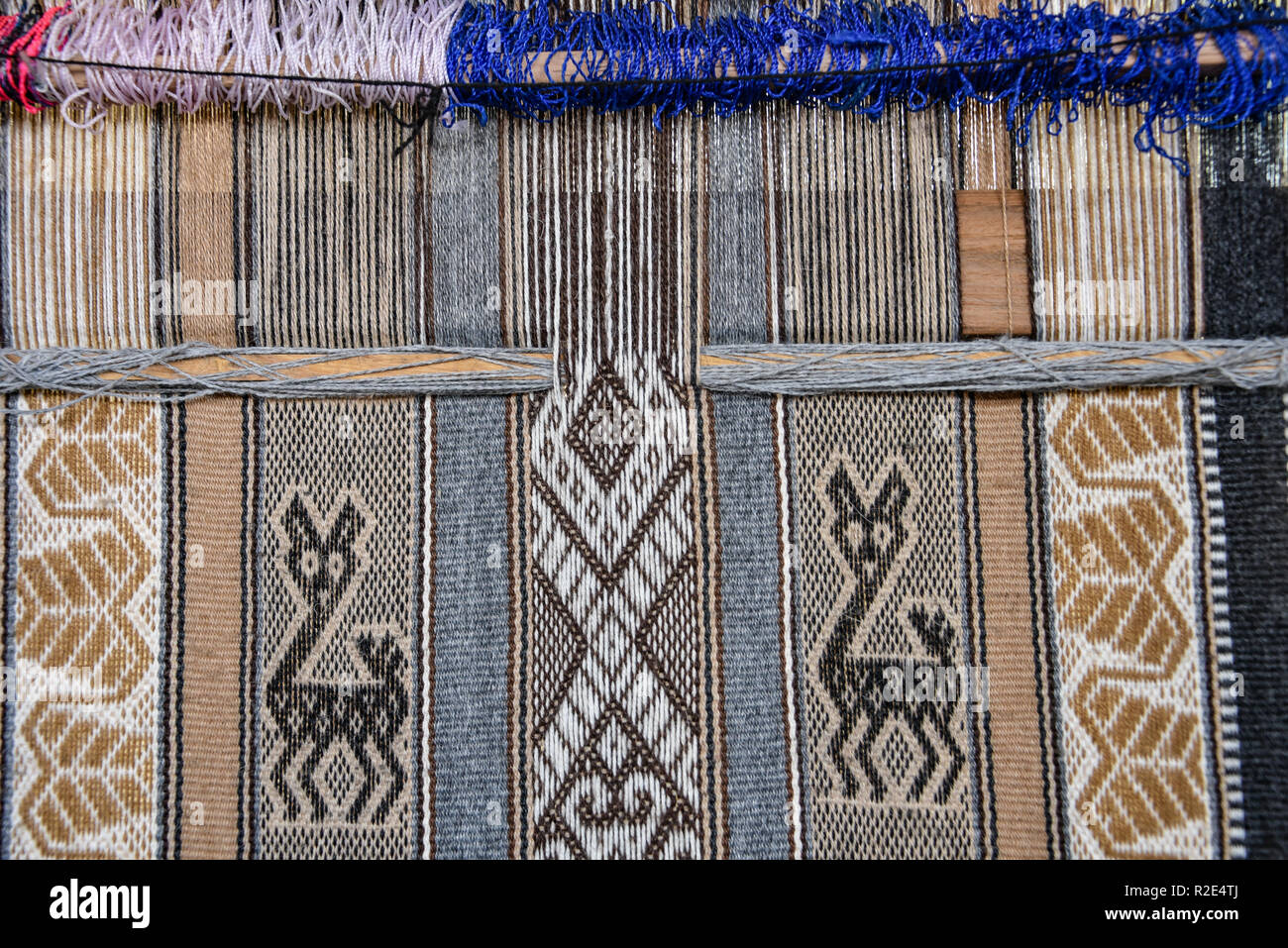 Traditional Andean textile designs. Arequipa, Peru Stock Photo - Alamy