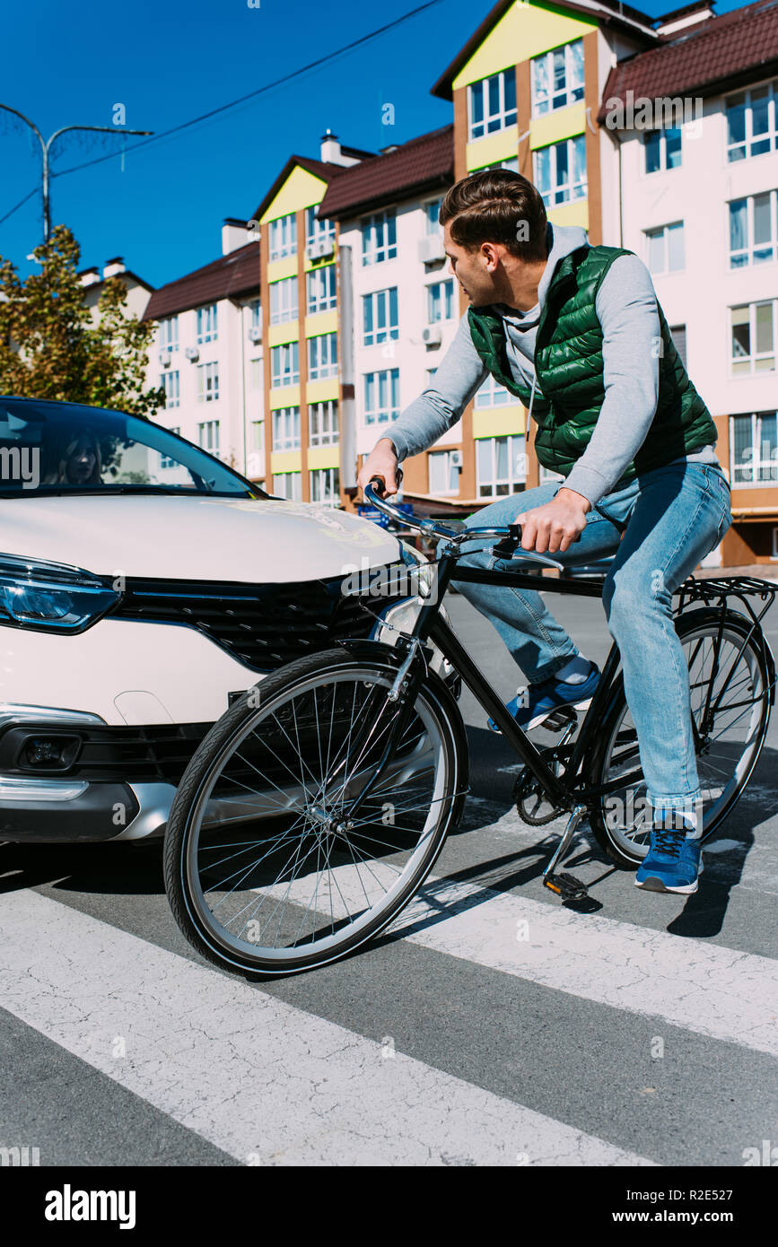 Dangerous driver bicycle hi-res stock photography and images - Alamy