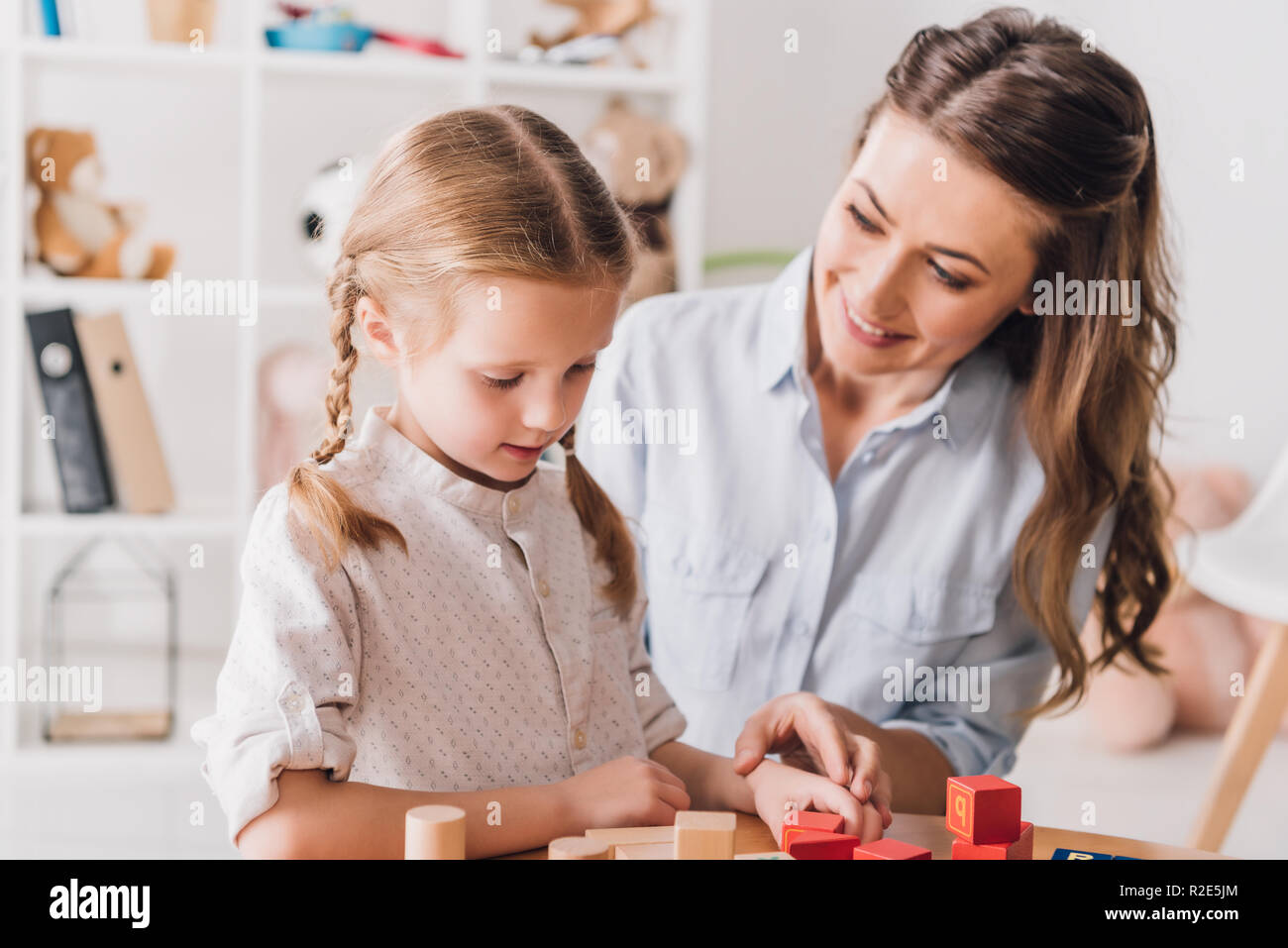 Child autism blocks hi-res stock photography and images - Alamy