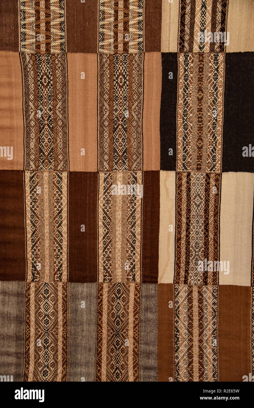 Close up of traditional Andean textile designs. Arequipa, Peru Stock ...