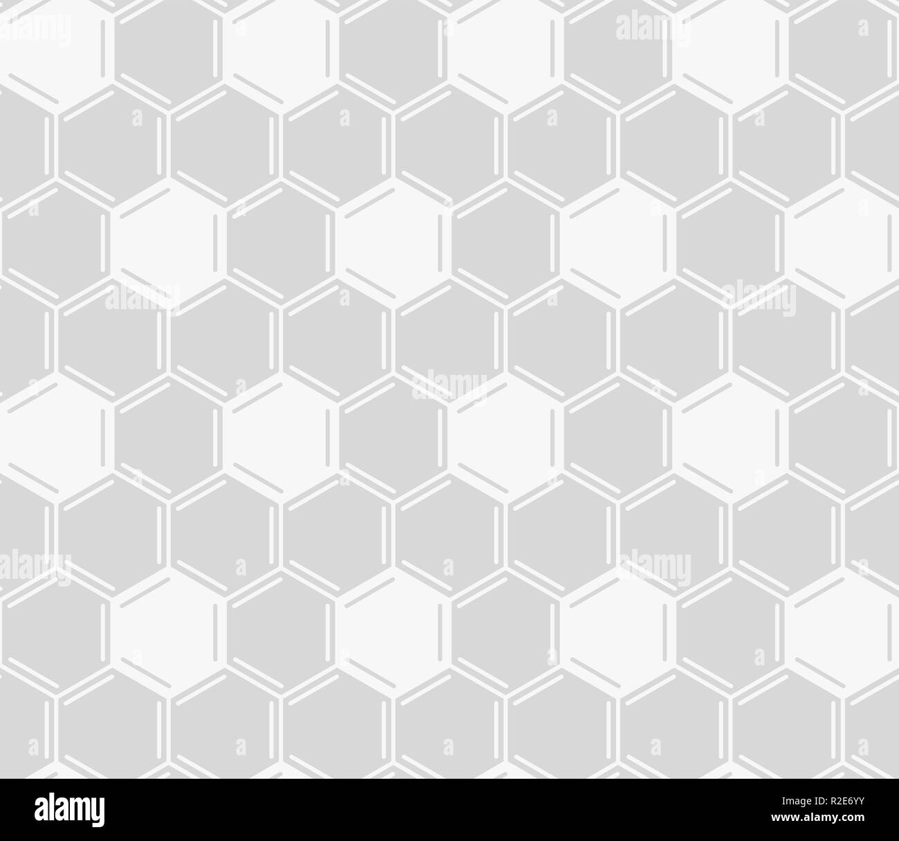 Vector white honeycomb seamless pattern on gray background. Comb ...