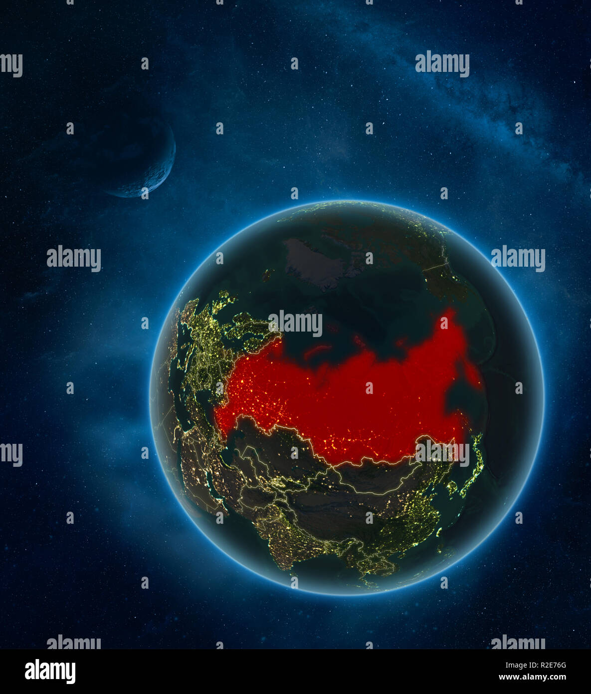 Planets Milky Way Maps Detailed