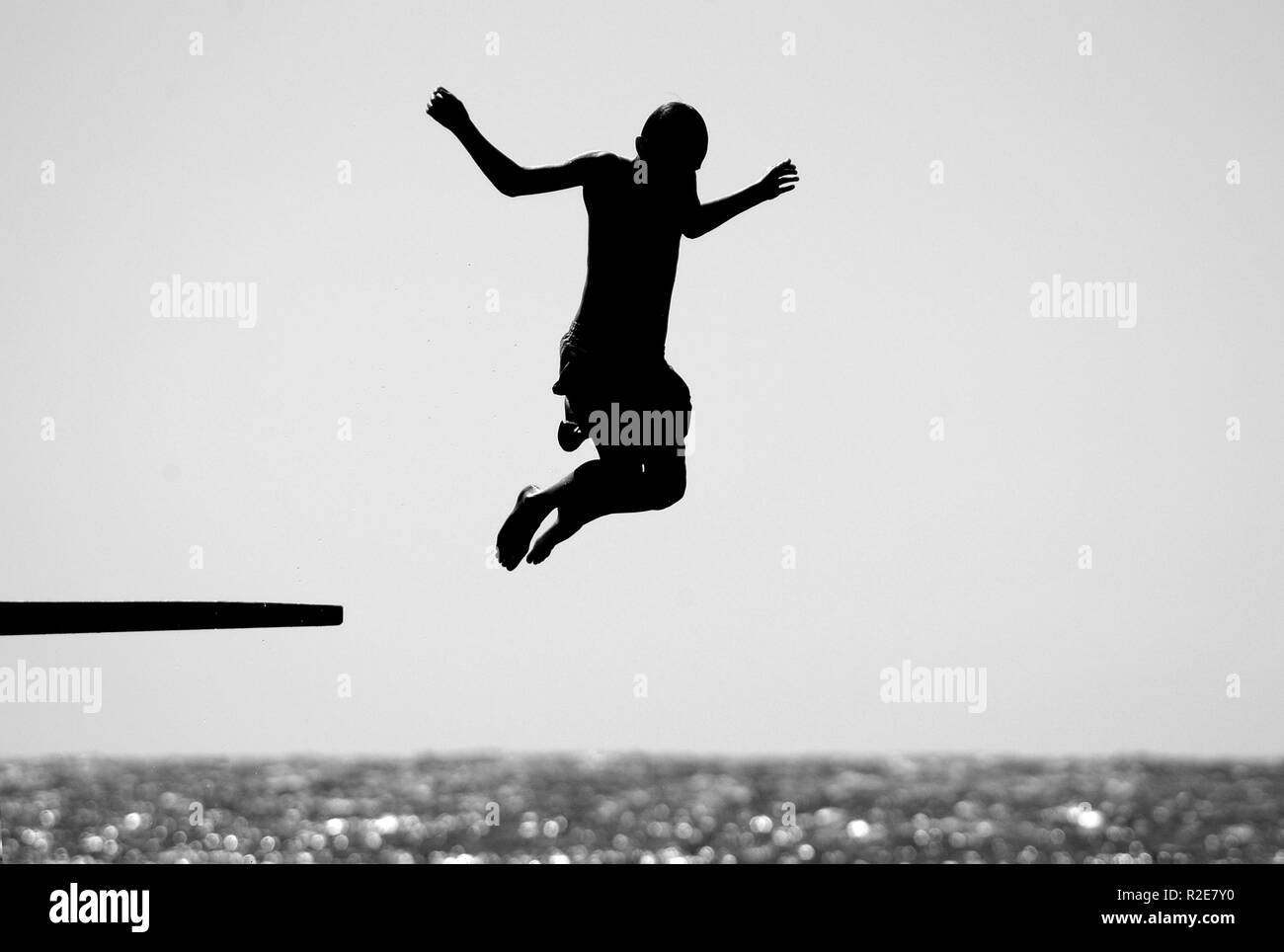 jumping into the sea Stock Photo - Alamy