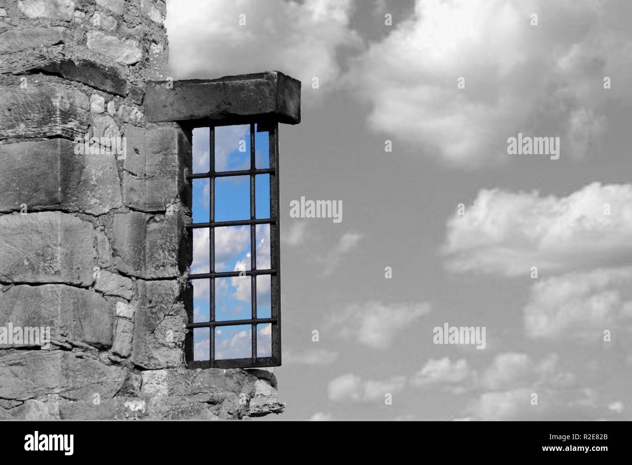 the blue window Stock Photo - Alamy